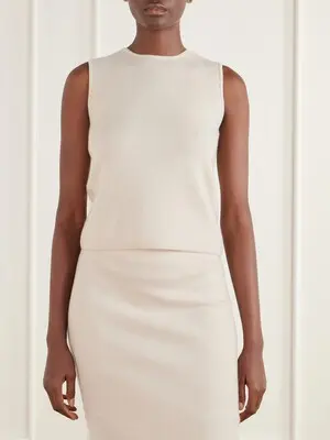 Max Mara Giochi Wool And Cashmere-blend Tank