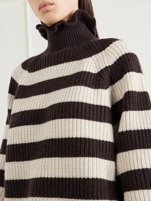 Max Mara Pontile Ribbed Wool And Cashmere-blend Turtleneck Sweater