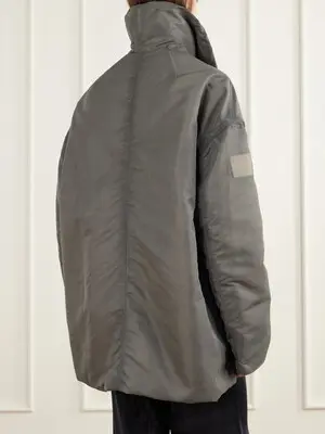 Rick Owens Dracucollar Oversized Distressed Padded Shell Parka