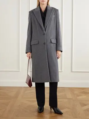Another Tomorrow Cashmere-flannel Coat