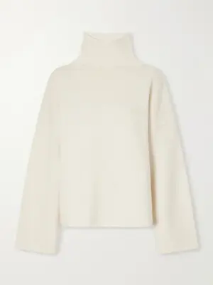 ALMADA Amie Merino Wool And Cashmere Turtleneck Sweater - Neutrals