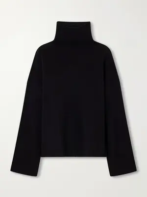 ALMADA Amie Merino Wool And Cashmere-blend Turtleneck Sweater - Black