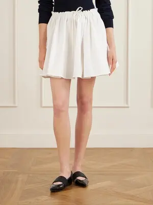 Givenchy Pleated Cotton-poplin Mini Skirt