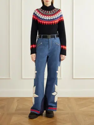 Bogner Ingrid Fair Isle Cashmere Turtleneck Sweater
