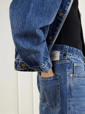 Sacai Levi's Belted Mid-rise Wide-leg Jeans