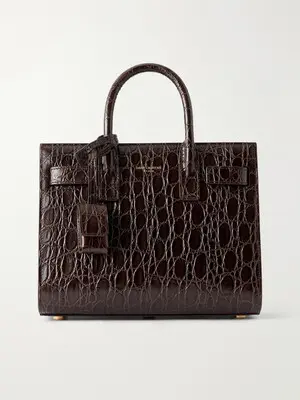 Saint Laurent Sac De Jour Nano Croc-effect Leather Tote