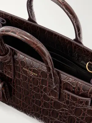 Saint Laurent Sac De Jour Nano Croc-effect Leather Tote