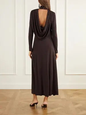 Johanna Ortiz Bloom Secret Draped Gathered Stretch-jersey Maxi Dress