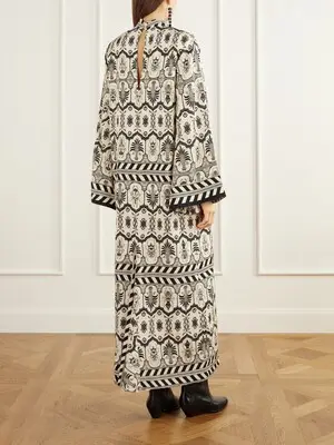 Johanna Ortiz Stay Home Printed Jacquard Maxi Dress