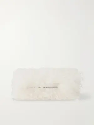YVES SALOMON Leather-trimmed Shearling Handwarmer
