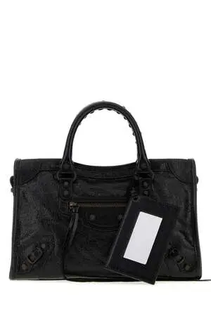 Balenciaga Leather Small Le City Handbag - Black