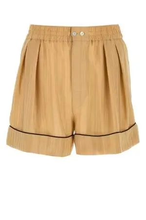 Saint Laurent Saint Laurent Men Embroidered Silk Bermuda Shorts Multicolor
