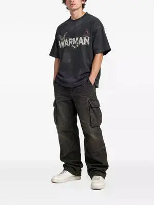 WARMAN Logo-print Distressed T-shirt