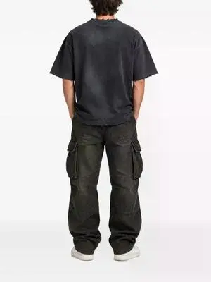 WARMAN Logo-print Distressed T-shirt
