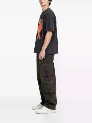 WARMAN Graphic-print Distressed T-shirt