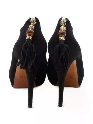 Gucci Bamboo Tassel Ankle Boots