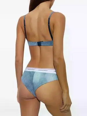Dsquared2 Logo-waistband Denim-effect Briefs