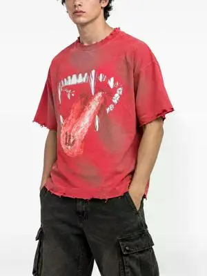 WARMAN Distressed Graphic-print T-shirt