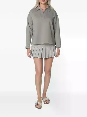 Armani Exchange Pleated Diagonal-stripe Mini Skirt