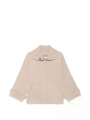 D.exterior Ribbed-collar Button-up Cardigan - Neutrals