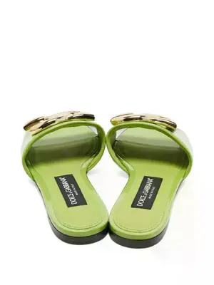 Dolce & Gabbana Dg Logo Leather Sandals