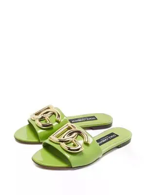 Dolce & Gabbana Dg Logo Leather Sandals