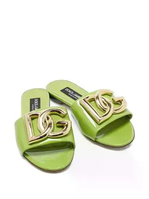 Dolce & Gabbana Dg Logo Leather Sandals