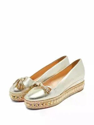 CHRISTIAN LOUBOUTIN Carmel Tassel-detail Wedge Pumps