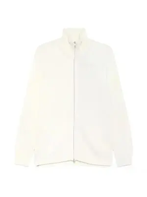 LUIGI GENTILE Ribbed-knit Zip-up Cardigan - Neutrals