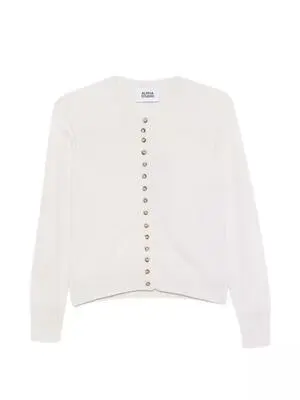 Alpha Studio Button-up Knitted Cardigan - Neutrals