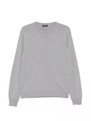 CENERE GB Crew-neck Ribbed-trim Sweater - Grey
