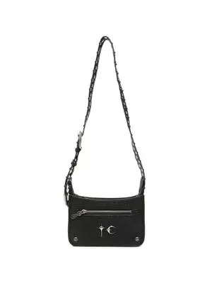 THUG CLUB Studded Leather Messenger Bag