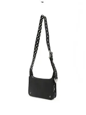 THUG CLUB Studded Leather Messenger Bag