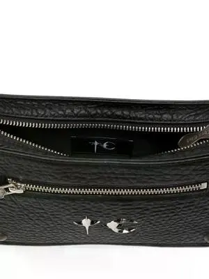 THUG CLUB Studded Leather Messenger Bag
