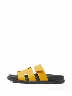 Hermès Chypre H Cut-out Sandals - Yellow