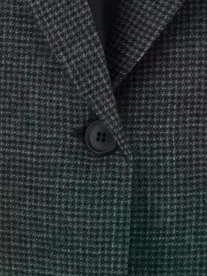 GRIFONI Houndstooth-pattern Wool Single-breasted Blazer