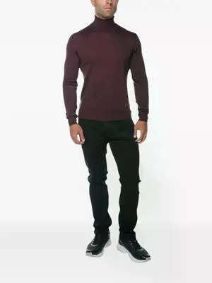 Emporio Armani Roll-neck Wool Sweater - Brown
