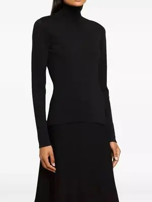 Gabriela Hearst Ribbed Roll-neck Sweater - Black