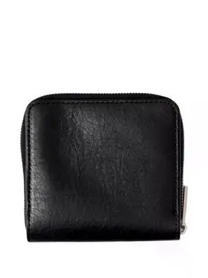 Rick Owens Zipped Wallet In Tumbled Lamb