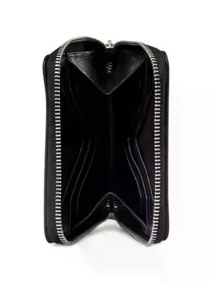 Rick Owens Zipped Wallet In Tumbled Lamb