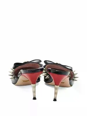 Gucci Sadie Spiked Bow Mules