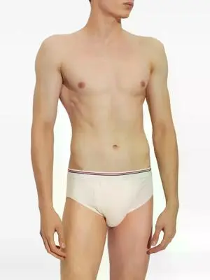 Dsquared2 Logo-print Striped-waistband Briefs - Neutrals
