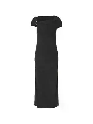 Stine Goya Off-shoulder Ruched Midi Dress