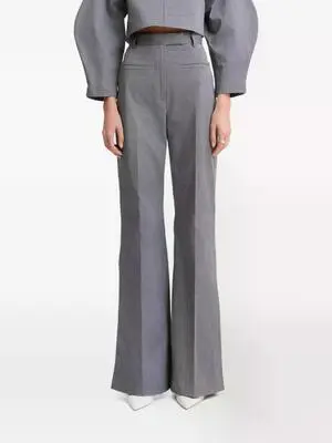 Matthew Bruch Side-slit Bell-bottom Trousers - Grey