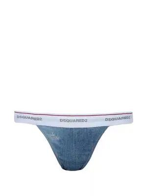 Dsquared2 Logo-waistband Thongs - Blue