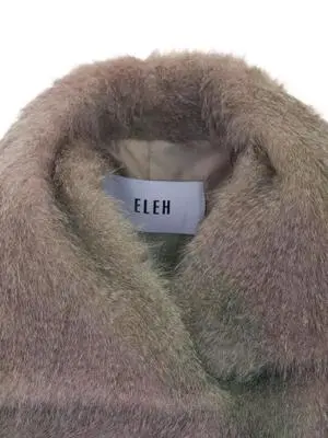 ELEH Fuzzy-texture Oversized-collar Jacket