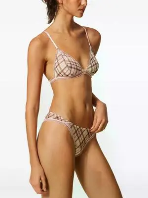 TWINSET Chequered Charmeuse Triangle Bra