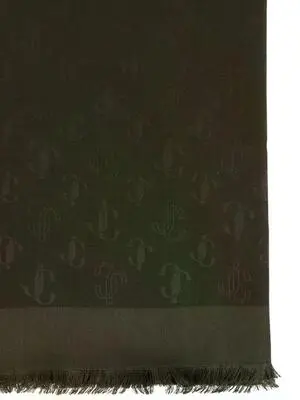 JIMMY CHOO Monogram Frayed Scarf