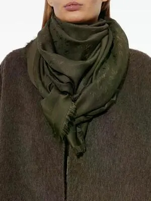 JIMMY CHOO Monogram Frayed Scarf