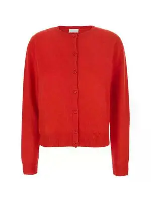 SOLOCASCMIR Button-up Knitted Cardigan - Red